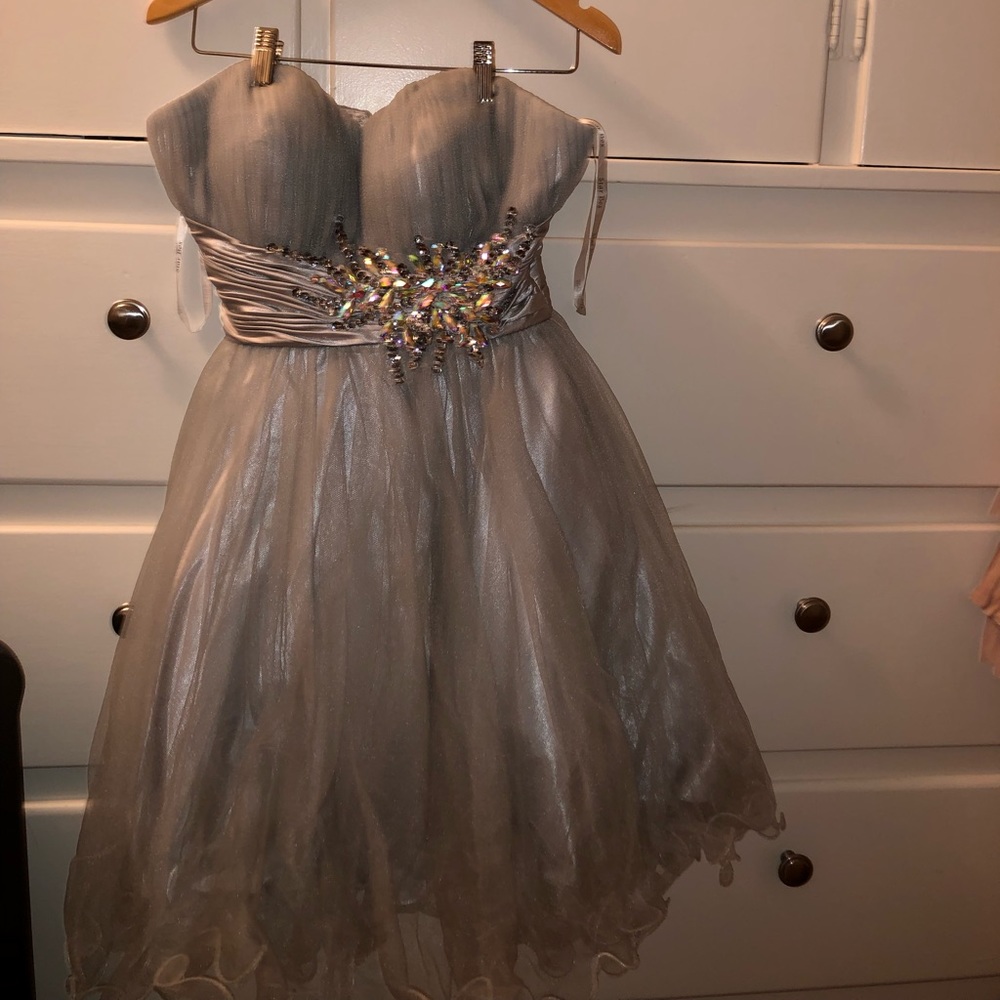 Silver Party Dress - Gem